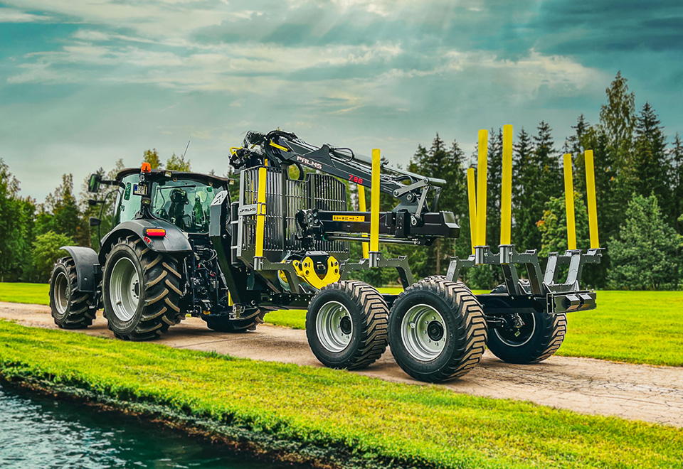 Palms Grapple Log Loaders & Log Trailers from Hakmet
